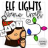 Easy Christmas Name Craft for Toddlers [Cute Elf Lights Template]