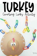 Preschool Turkey Math - Counting Links Template
