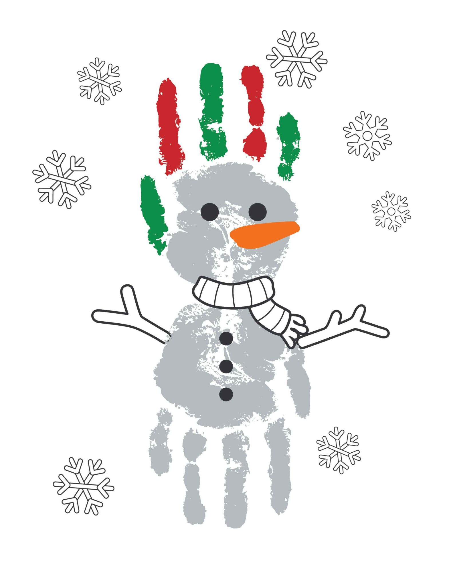 Santa Handprint Activity + Bonus Christmas Handprint Bundle