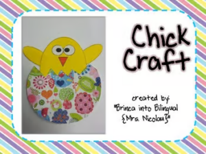 Easy Paper Chick Craft [Editable Names]