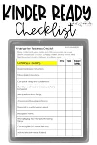The Best Kindergarten Readiness Checklist PDF (free download + tools)