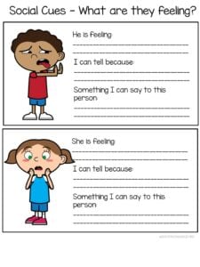 Social Skills Worksheets for Autism PDF Printables and Workbooks