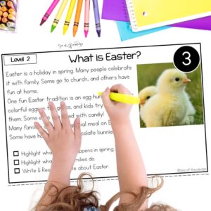 Easter Reading Comprehension: Leveled Texts Engaging Ways to Boost Literacy