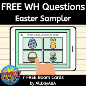 WH Questions Easter: Fun Speech Therapy and Comprehension Cards for Kids