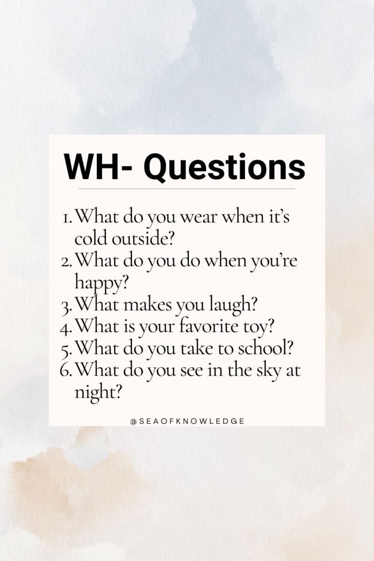 WH Questions for Speech Therapy: 200 Engaging Questions for Kids and Adults
