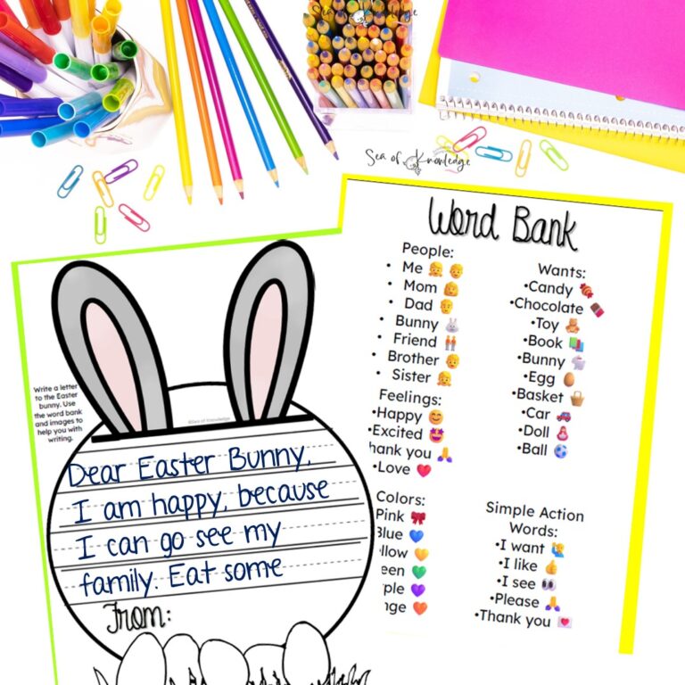 Write a Letter to the Easter Bunny (Free Printable + Writing Guide for ...