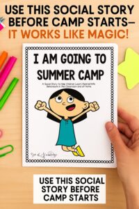 Going to Camp Social Skills Story (With Cutest Printable!)