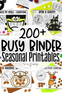200+ Busy Learning Binder Printables for Preschool & Kinder: Seasonal ...