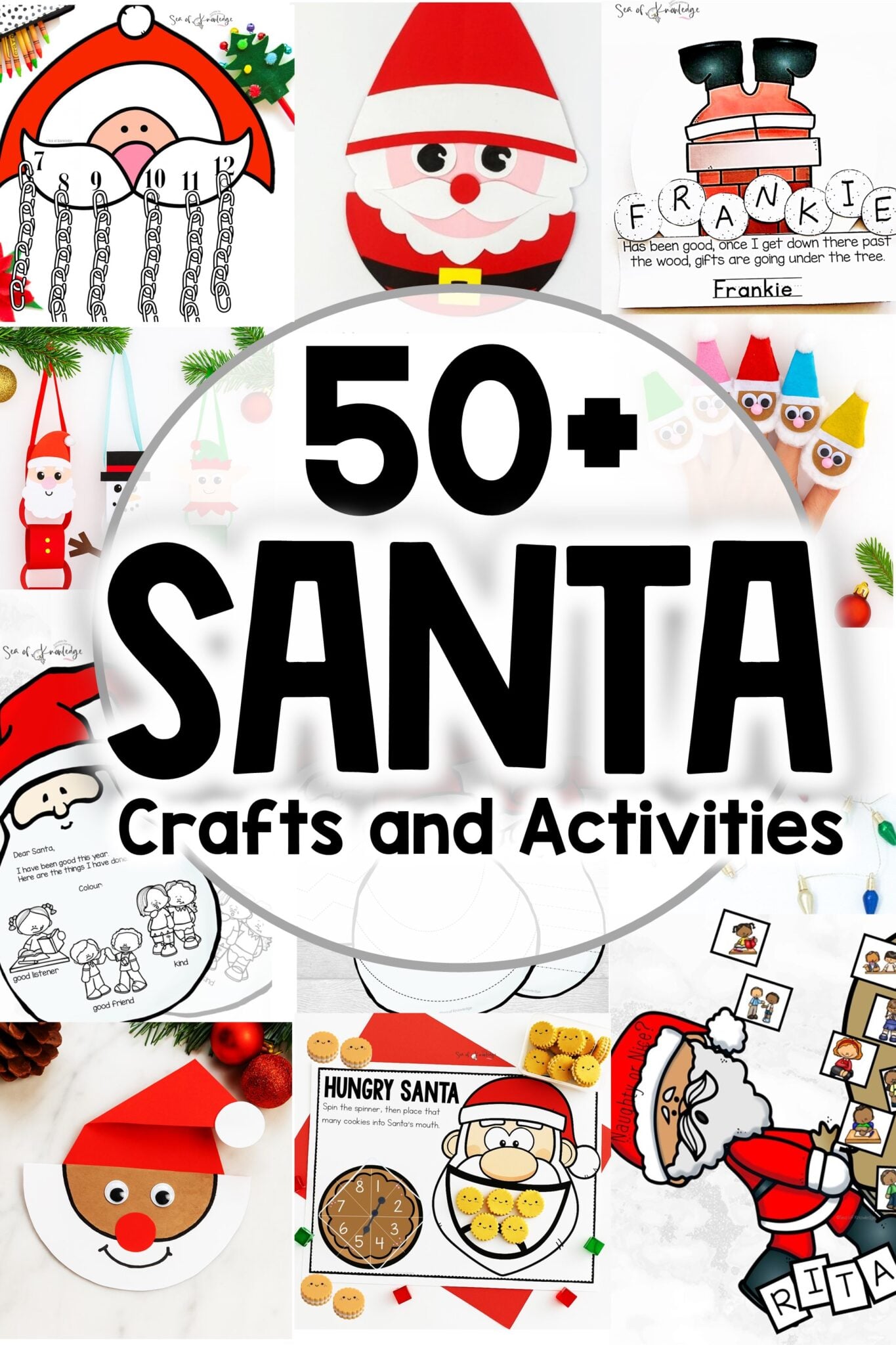 50+ Easy Santa Craft Ideas and Learning Activities (that don't bore)