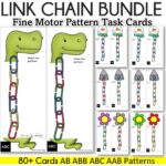 Chain Link Activity Alphabet Fine Motor Task Cards
