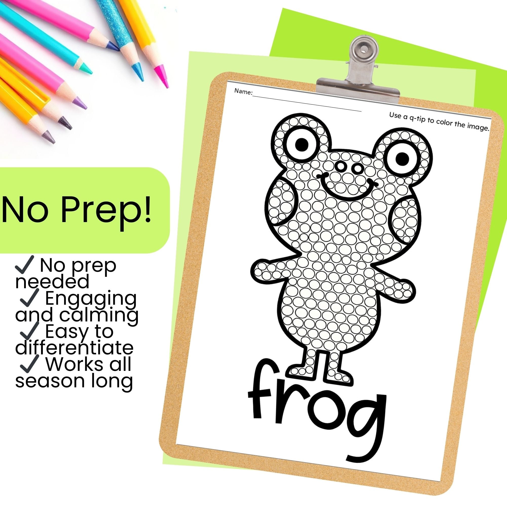 Q Tip Painting Spring: Easy Activities + Free Easter Printables - Sea ...