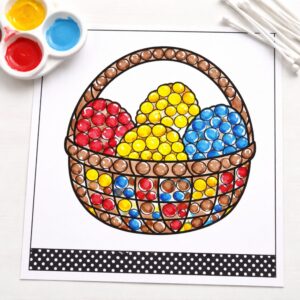 Q Tip Painting Spring: Easy Activities + Free Easter Printables - Sea ...