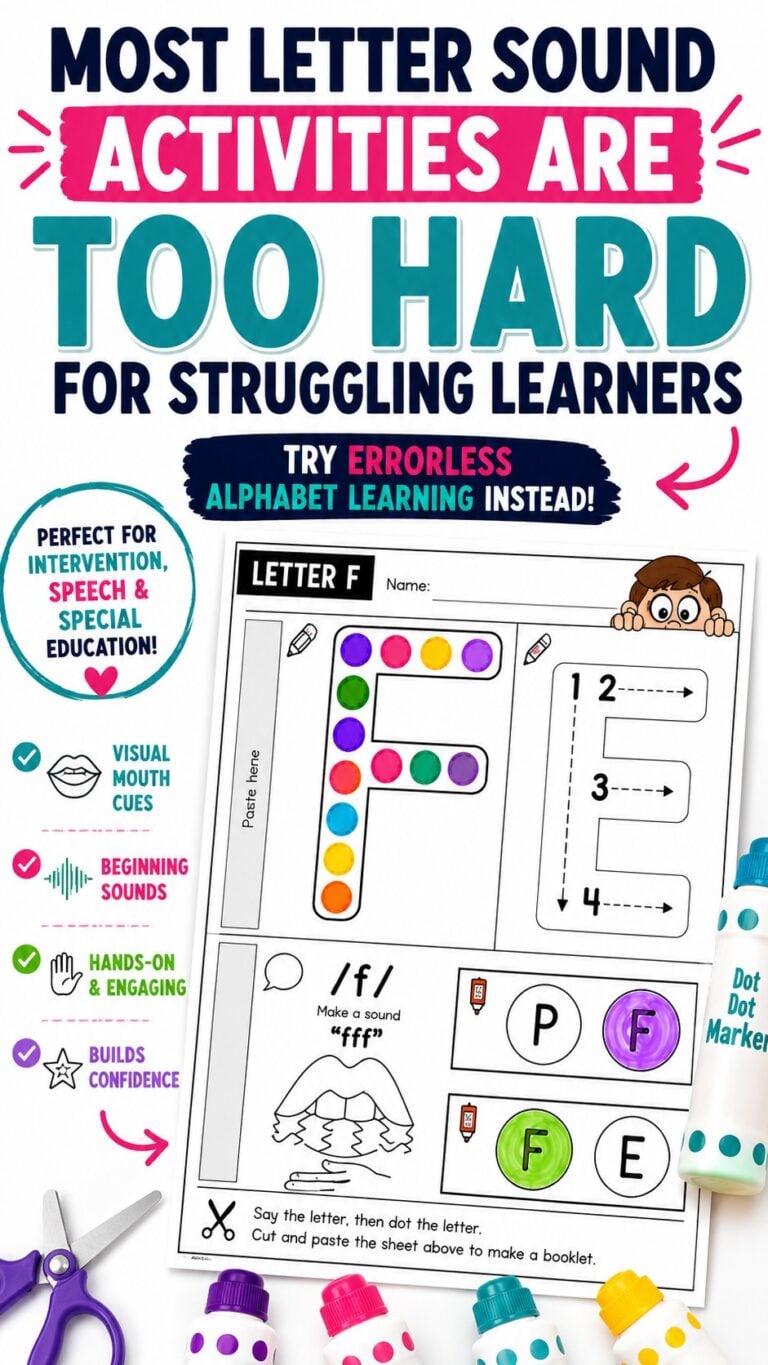 Alphabet Errorless Learning Activities for Struggling Learners Who Are ...