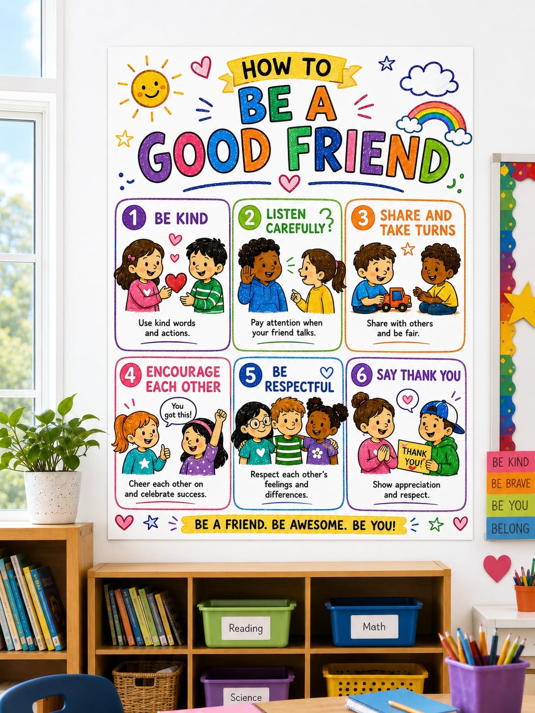 Good Friend Poster Printables for Teaching Friendship Skills [Access to ...