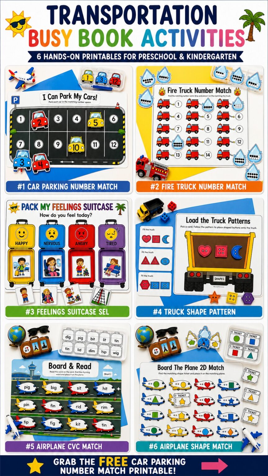 Transportation Printables for Kindergarten Kids Will Actually Want to ...