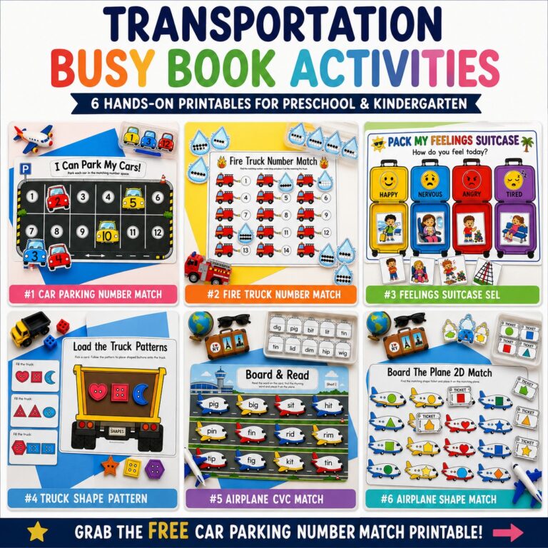 Transportation Printables for Kindergarten Kids Will Actually Want to ...