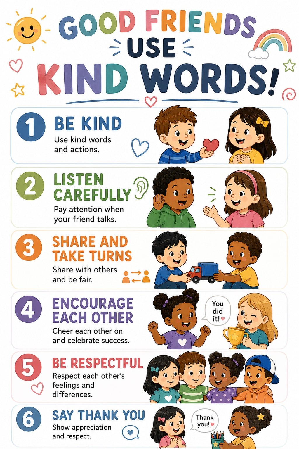 Good Friend Poster Printables for Teaching Friendship Skills [Access to ...