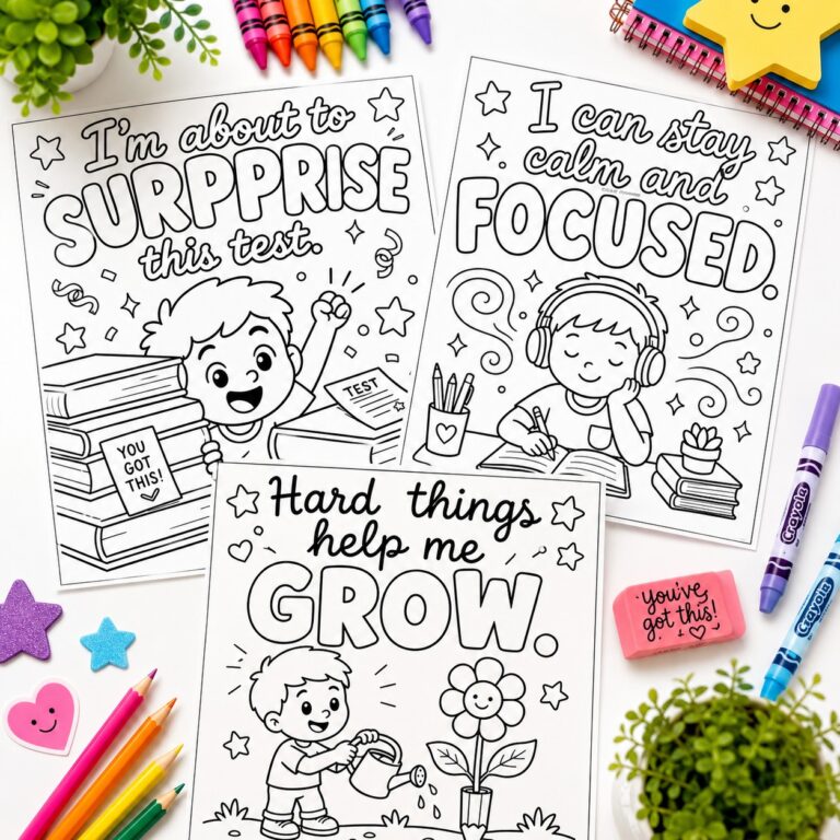 Test Day Coloring Pages that are Quirky (you'll want to see these)