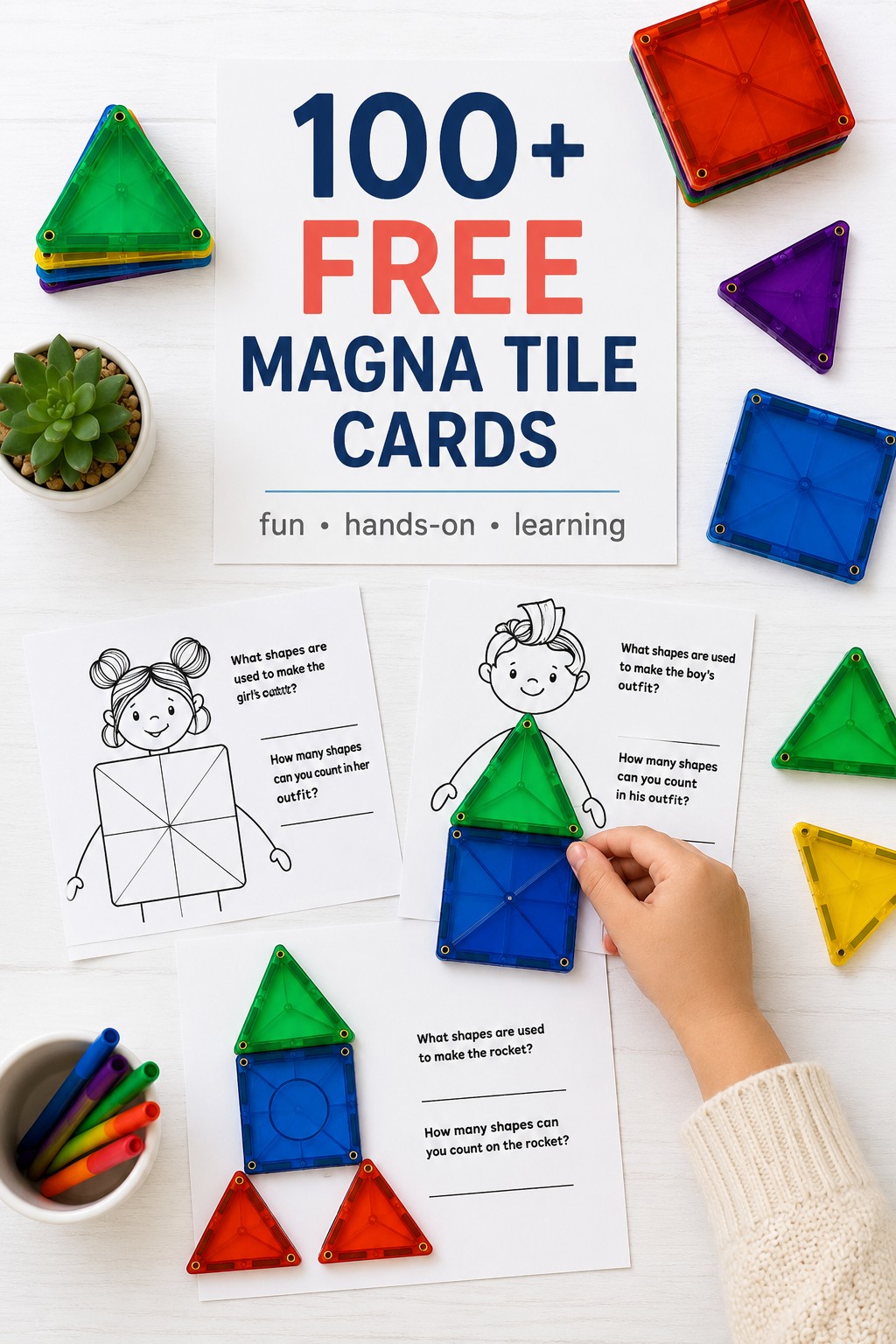 100+ Free Magna Tiles Challenge Cards Kids Will Want to Play Again and ...